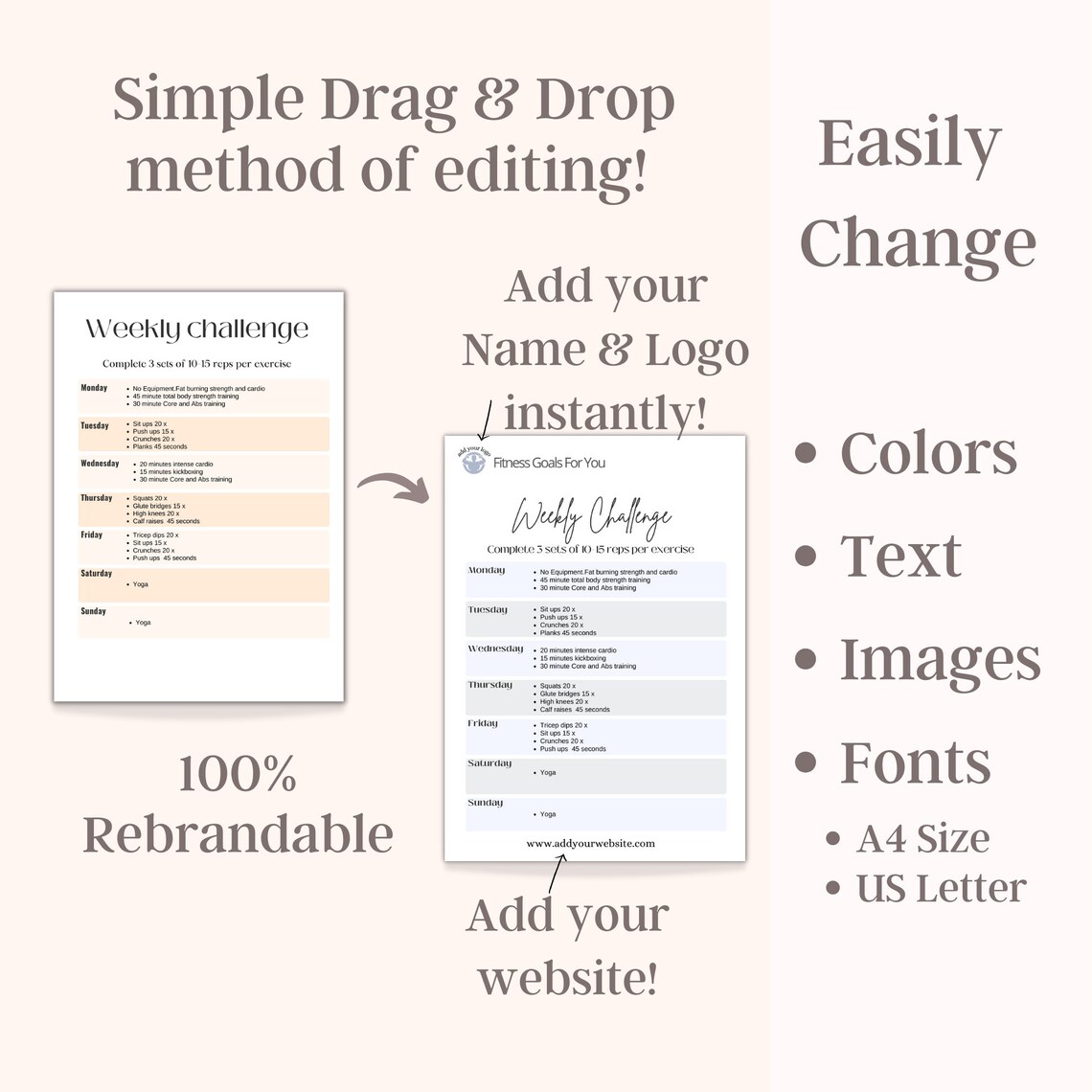 Fitness Client Intake Forms for Fitness Coach, Personal Trainer Client ...