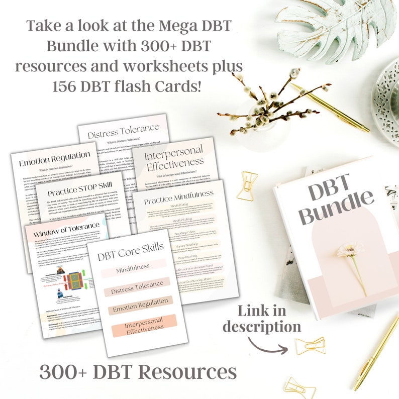 DBT Skills Cards, DBT Coping Skills Flash Cards, Anxiety Affirmation ...