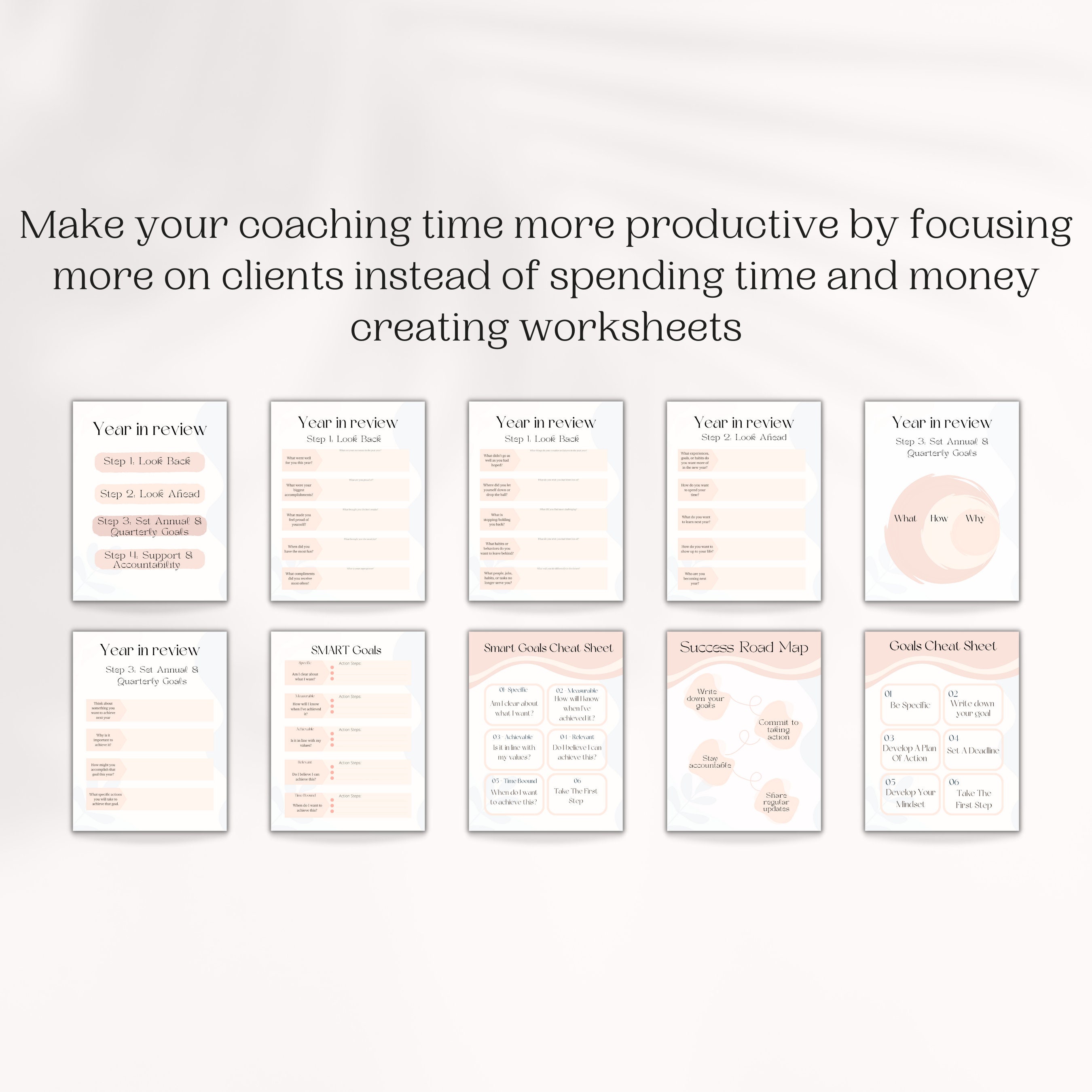 Life Coaching Year in Review Template for Life Coach, Annual Goals ...