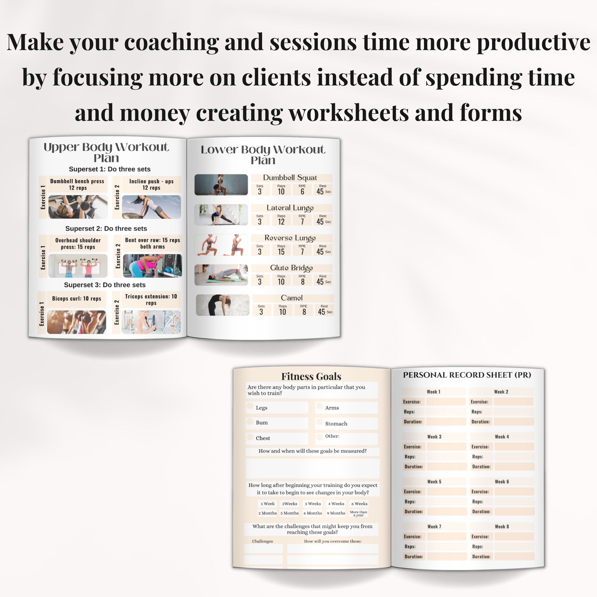 Fitness Client Intake Forms for Fitness Coach, Personal Trainer Client ...