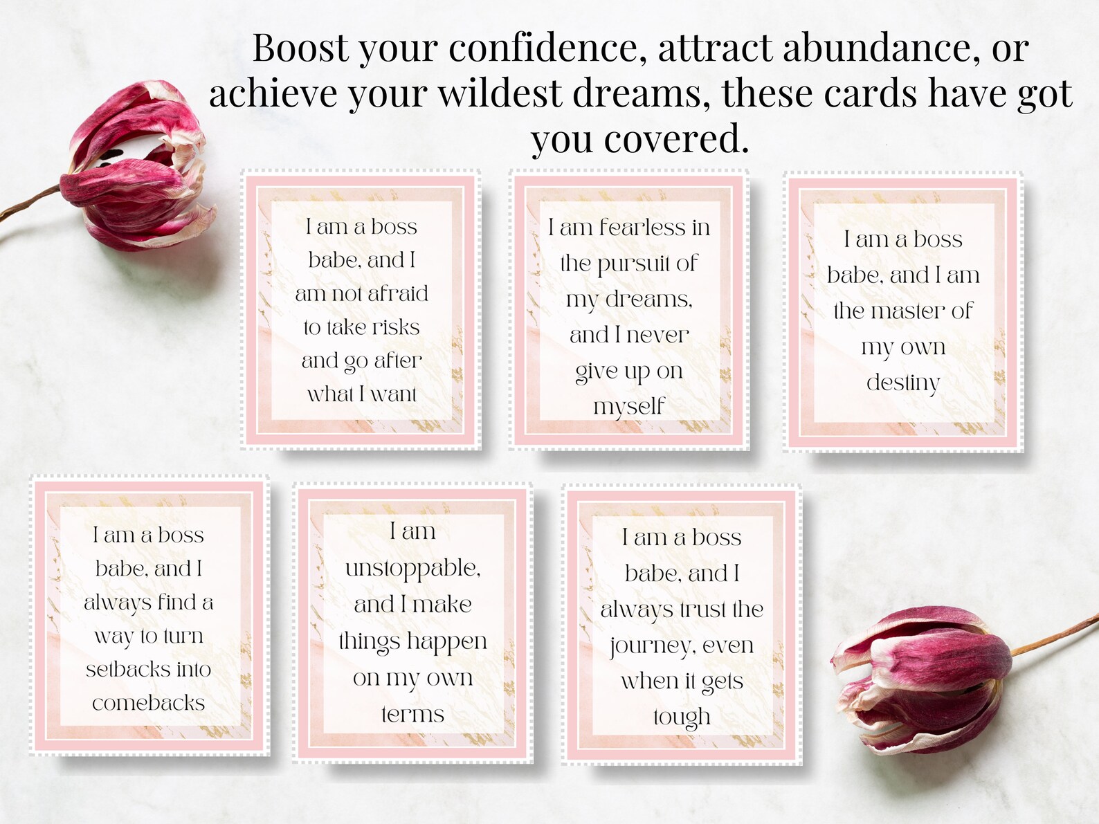 Boss Babe Affirmation Cards, Boss Lady Affirmation Cards, Boss Babe ...