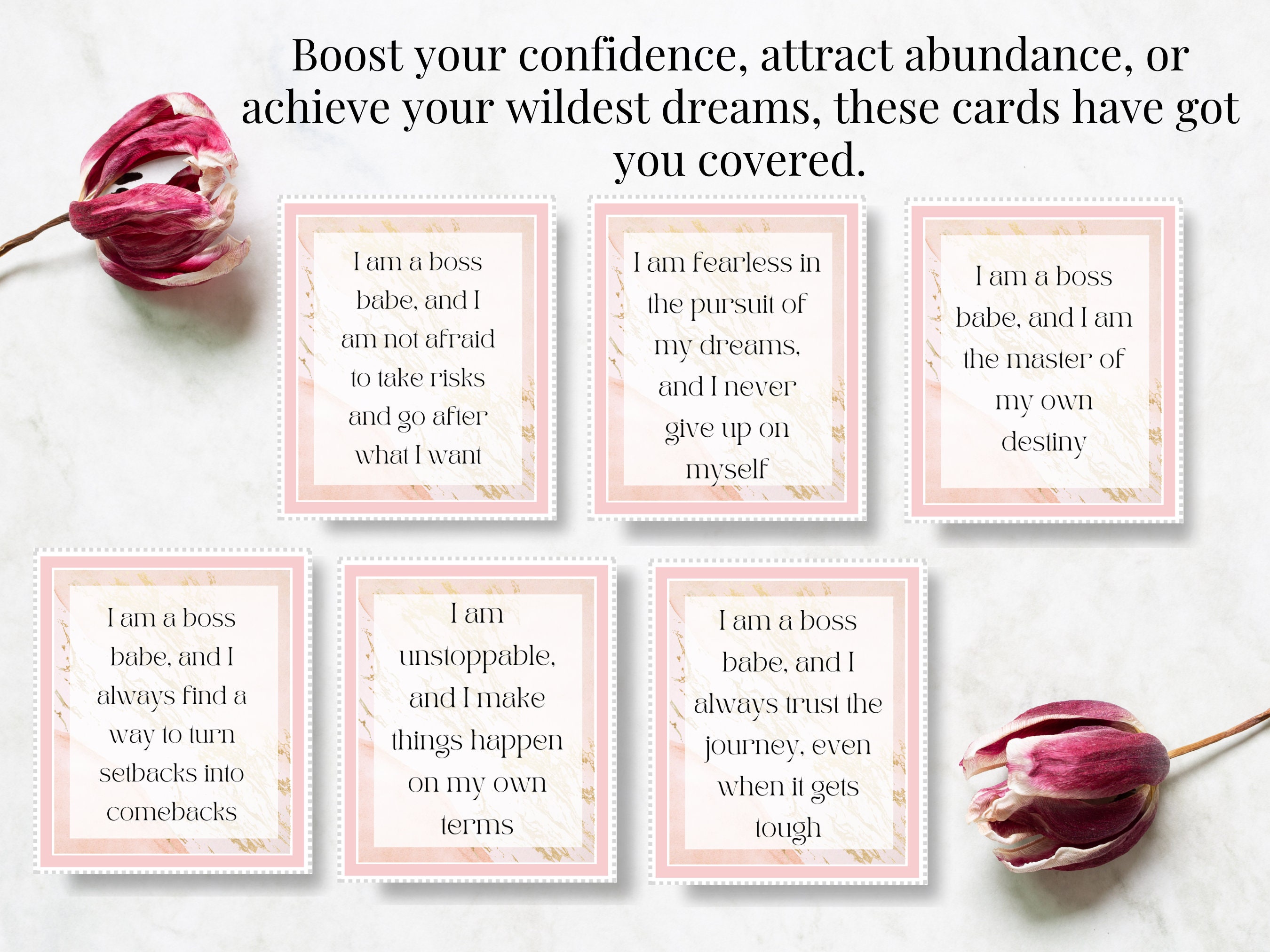 Boss Babe Affirmation Cards, Boss Lady Affirmation Cards, Boss Babe ...