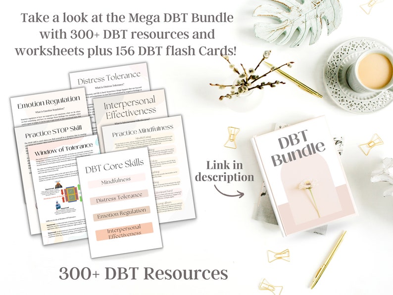 DBT Workbook, DBT Skills, Therapy Worksheets for Distress Tolerance ...