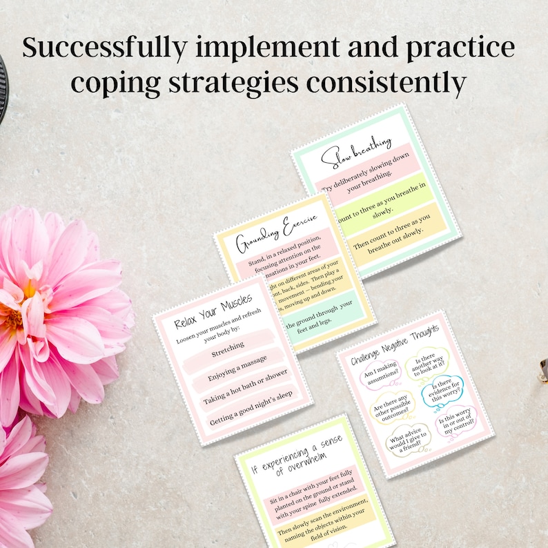 Anxiety Coping Cards, Anxiety Affirmation Cards, Anxiety Flash Cards ...