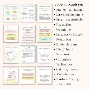 Anxiety Coping Cards, Anxiety Affirmation Cards, Anxiety Flash Cards ...