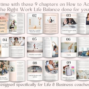 Life Coach Ebook Template for Work Life Balance, Coaching Worksheets, Life Coaching Tools ...