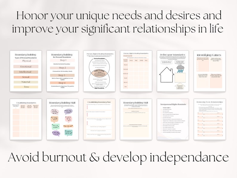 Boundary Building Skill Coaching Worksheets, Relationship Communication ...