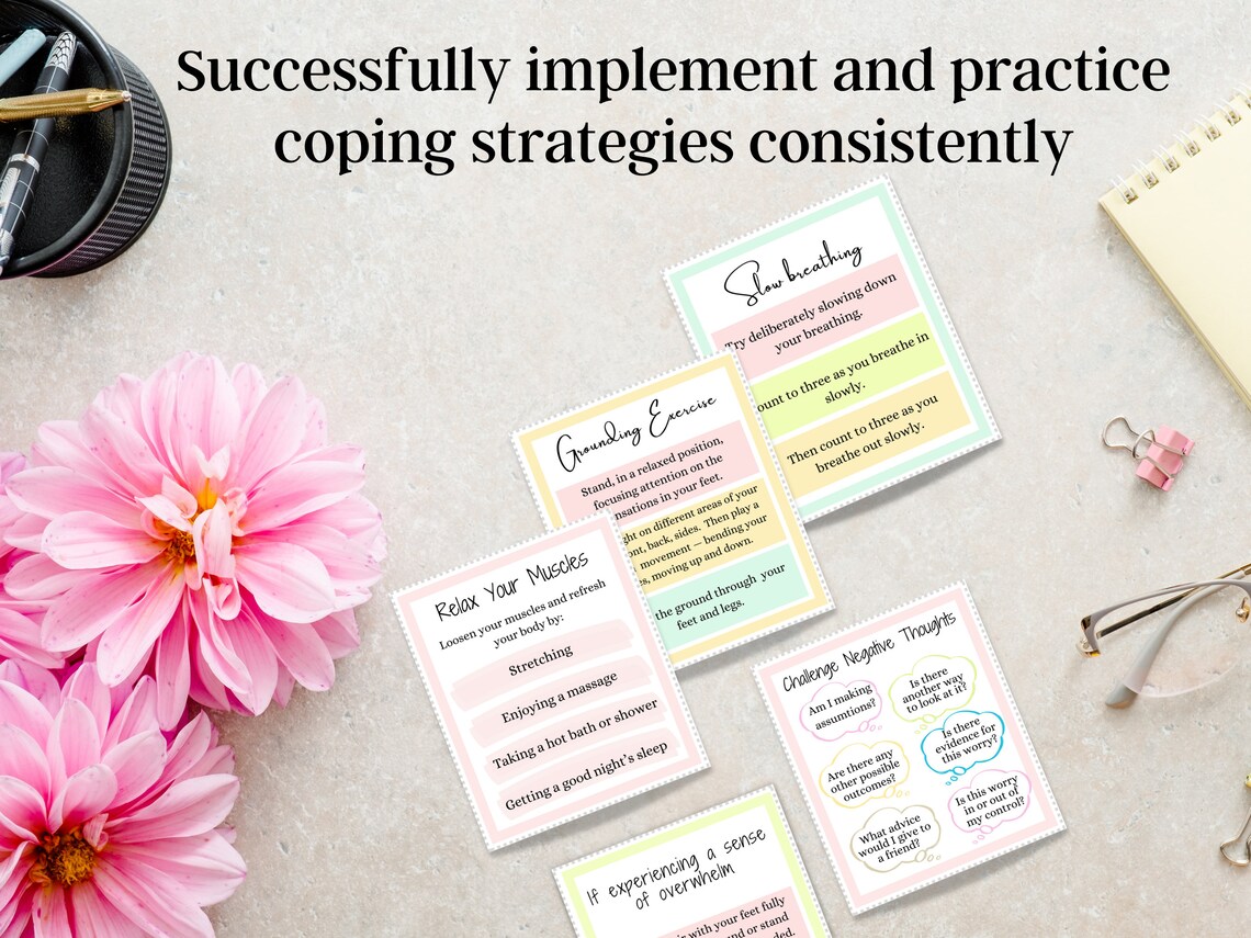 DBT Skills Cards DBT Coping Skills Flash Cards Anxiety - Etsy