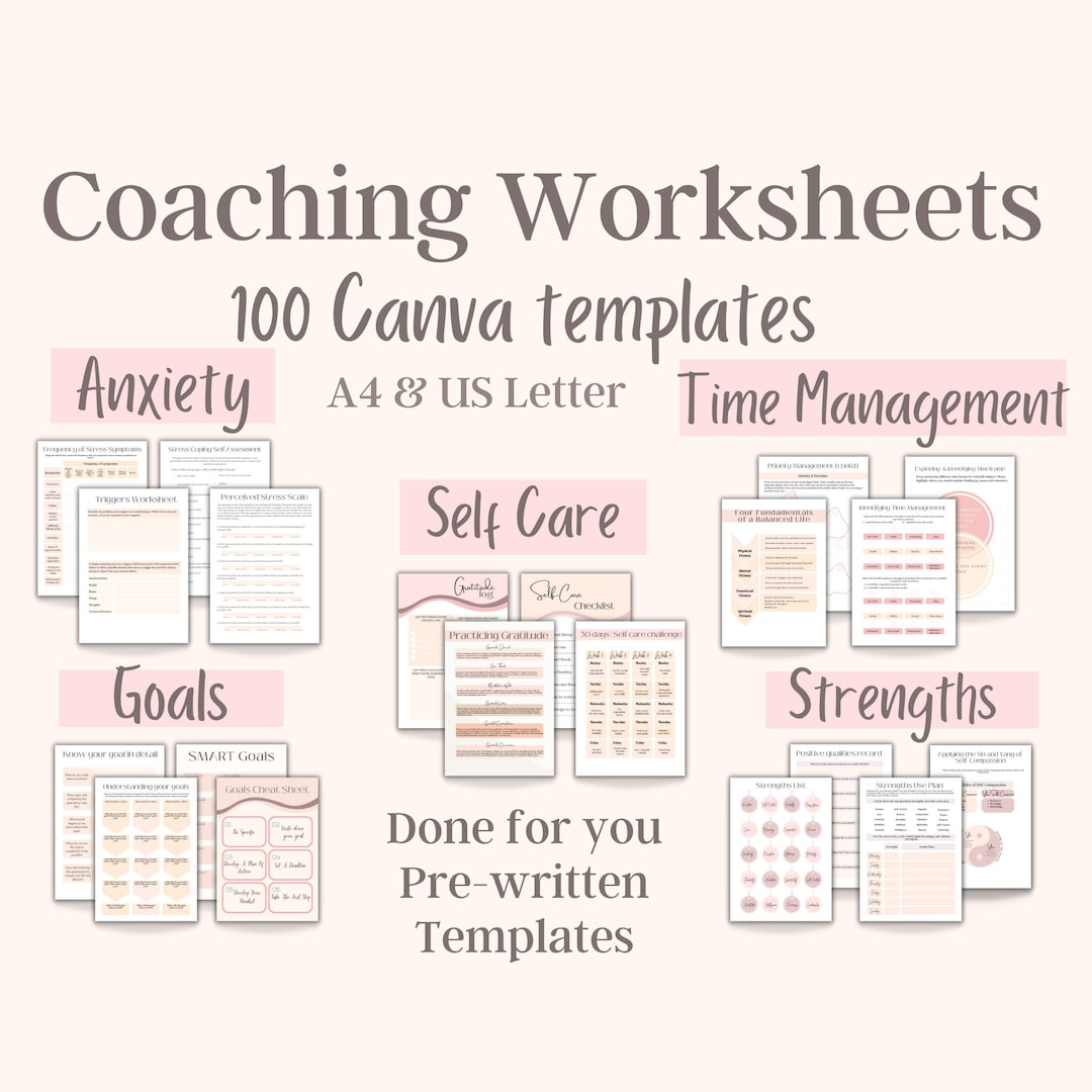 Coaching Worksheets, Self Love Workbook, Life Coaching, Workbook ...