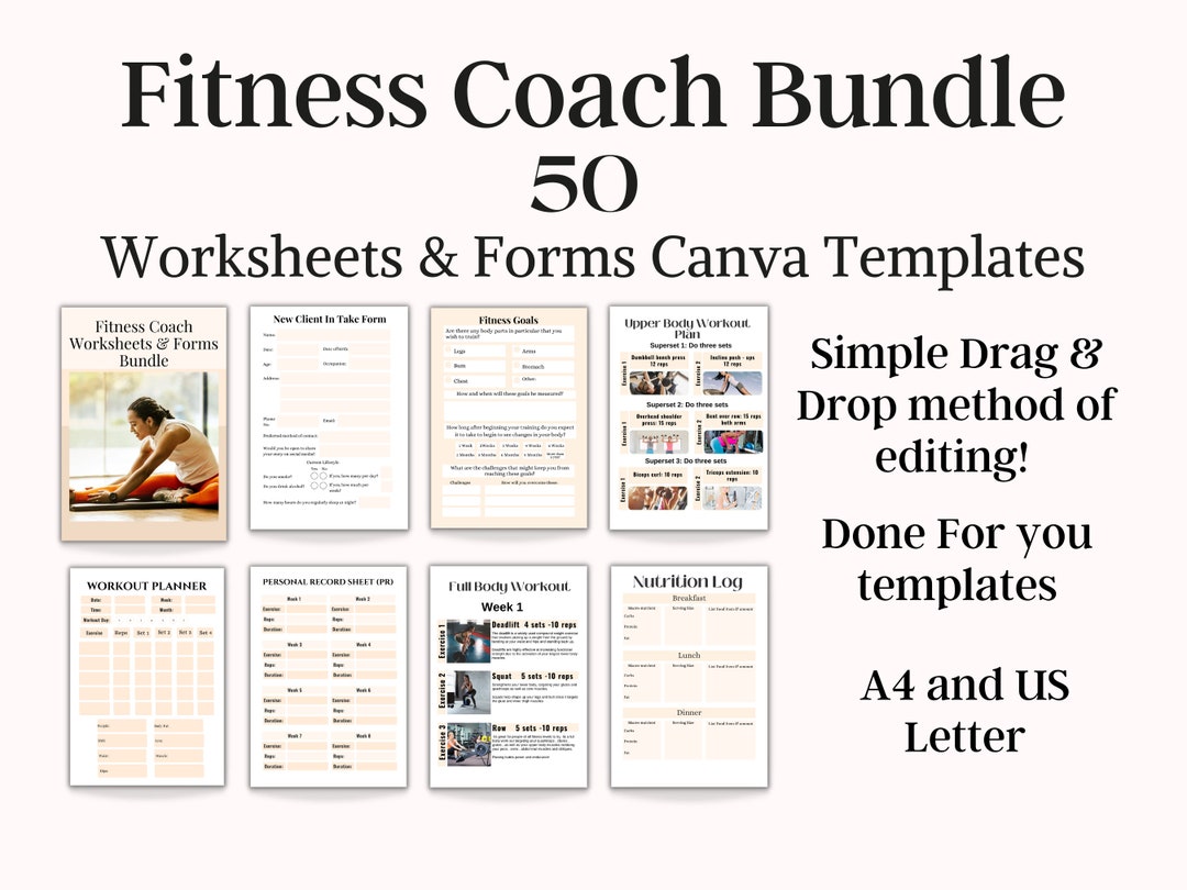 Fitness Client Intake Forms for Fitness Coach, Personal Trainer Client ...