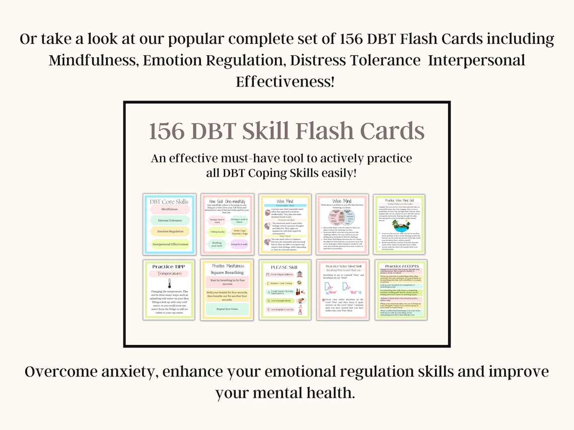 Mindfulness Flash Cards Printable, Anxiety Relief Affirmation Cards ...