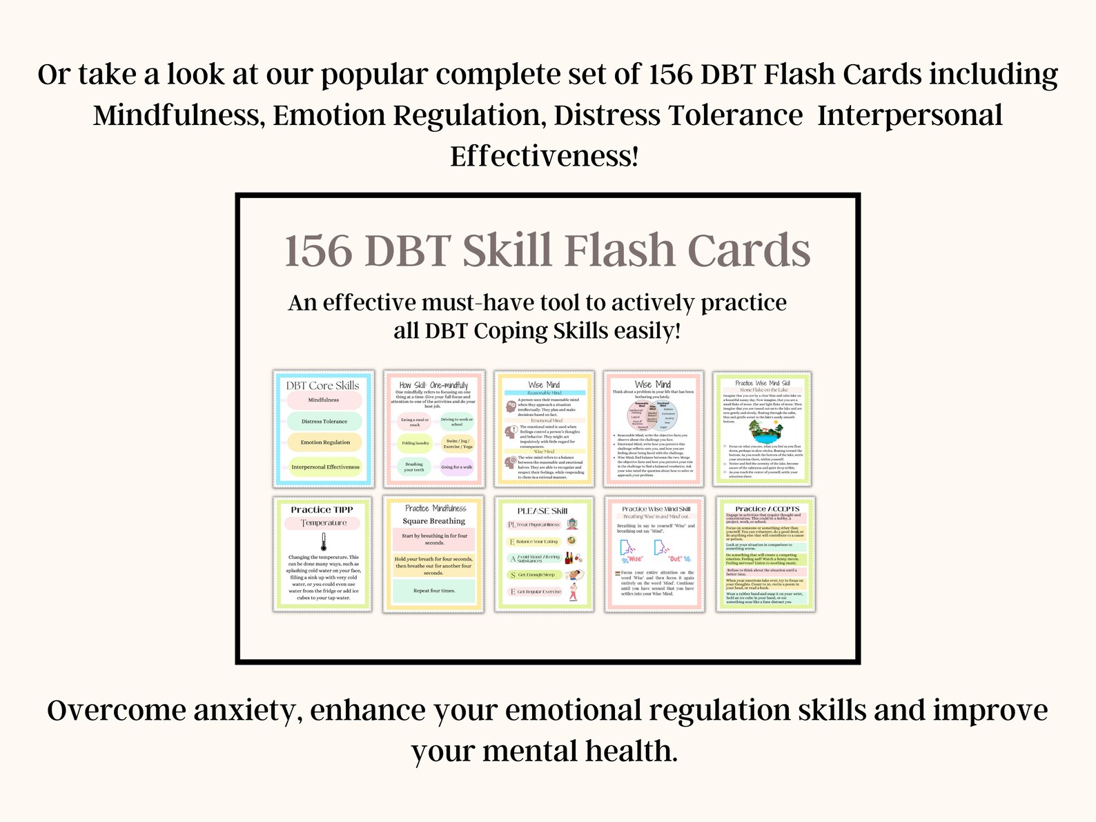 Mindfulness Flash Cards Printable, Anxiety Relief Affirmation Cards ...