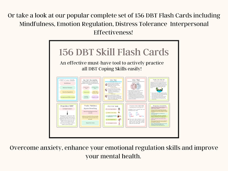 Mindfulness Flash Cards Printable, Anxiety Relief Affirmation Cards ...