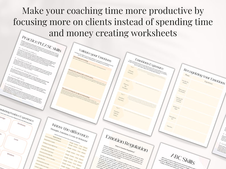 DBT Workbook, DBT Skills, Therapy Worksheets for Emotion Regulation ...