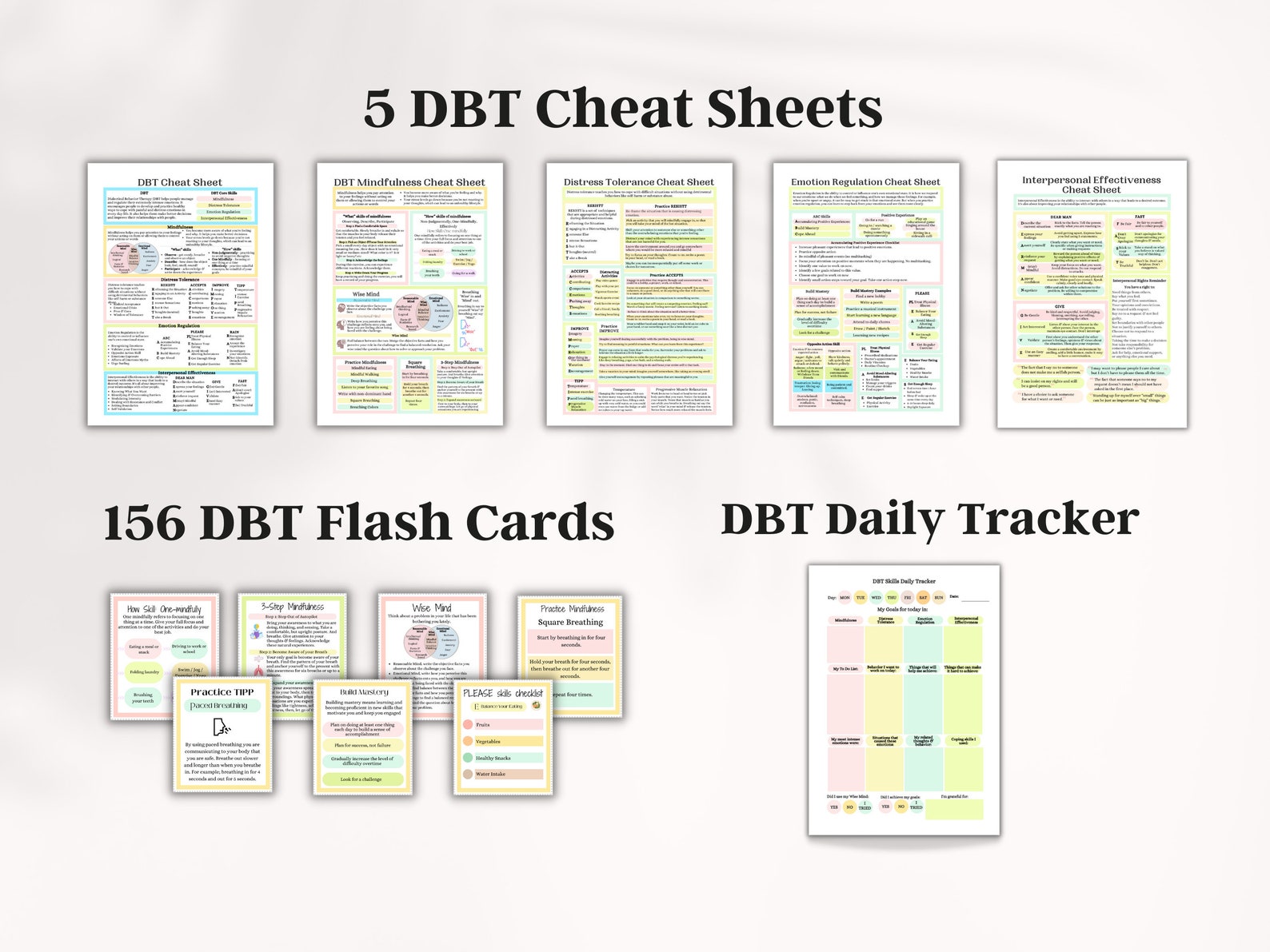 DBT Bundle DBT Skills DBT Workbook Dbt Cheat Sheet Dbt - Etsy