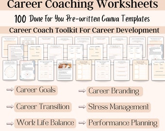 Career Coaching Templates, Career Change Workbook, Life Coaching Bundle ...