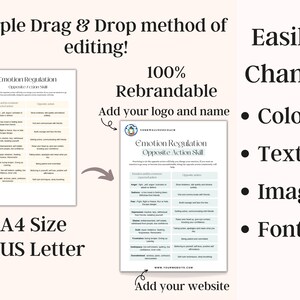 DBT Workbook, DBT Skills, Therapy Worksheets for Emotion Regulation ...