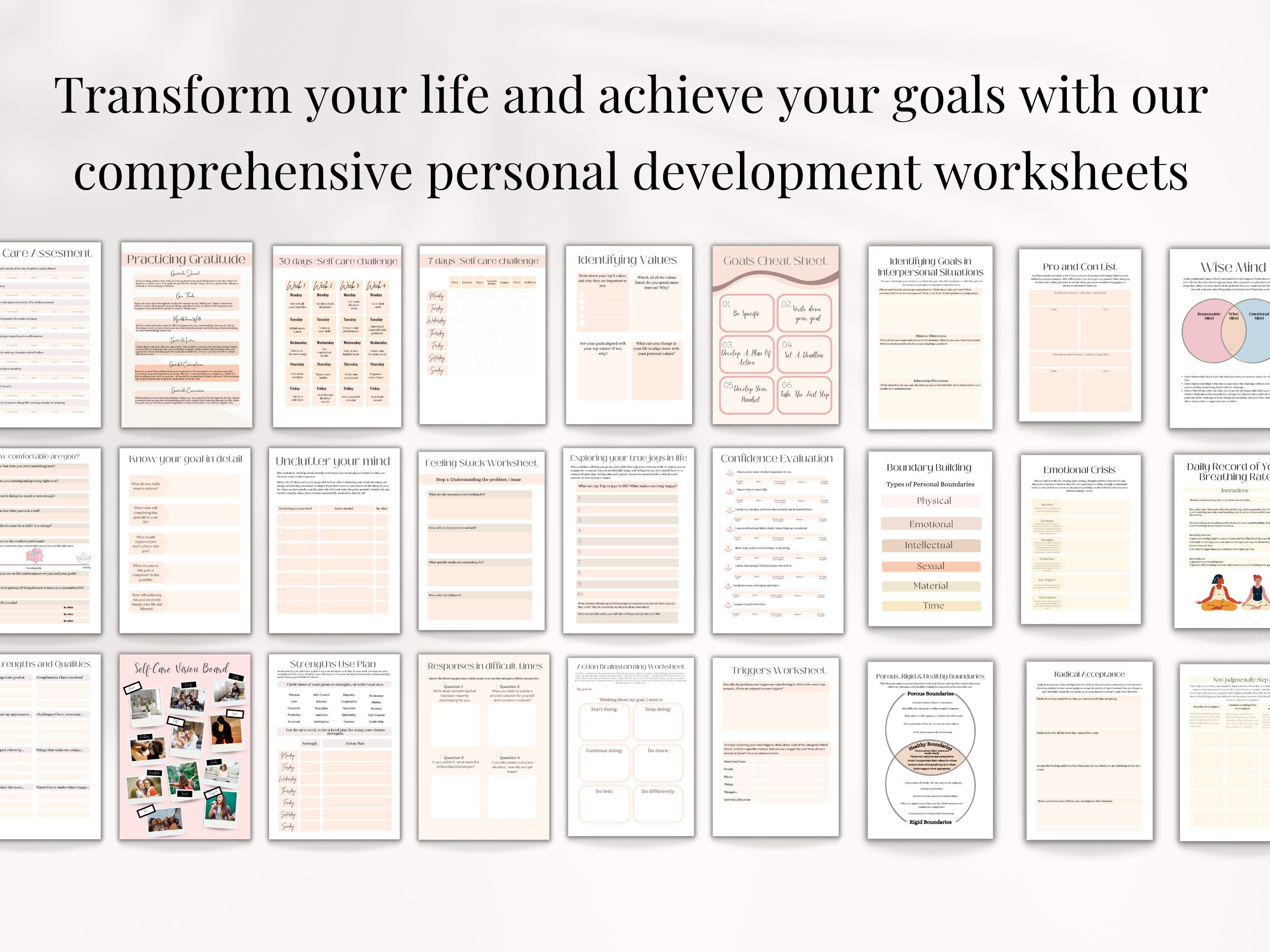 Self Coaching Templates, Life Coaching Workbook Template, Self Love ...