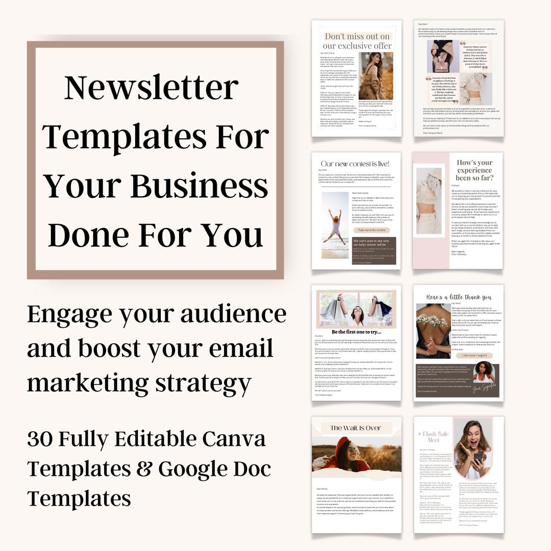 Business Newsletter Template, Canva Newsletter Template,email Template ...