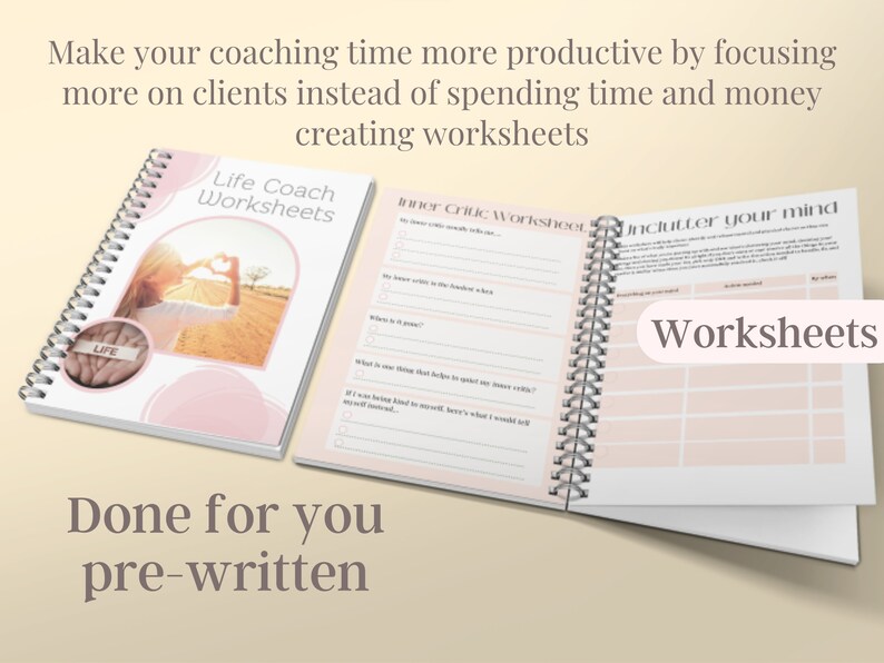 Coaching Worksheets Self Control Workbook Life Coaching - Etsy