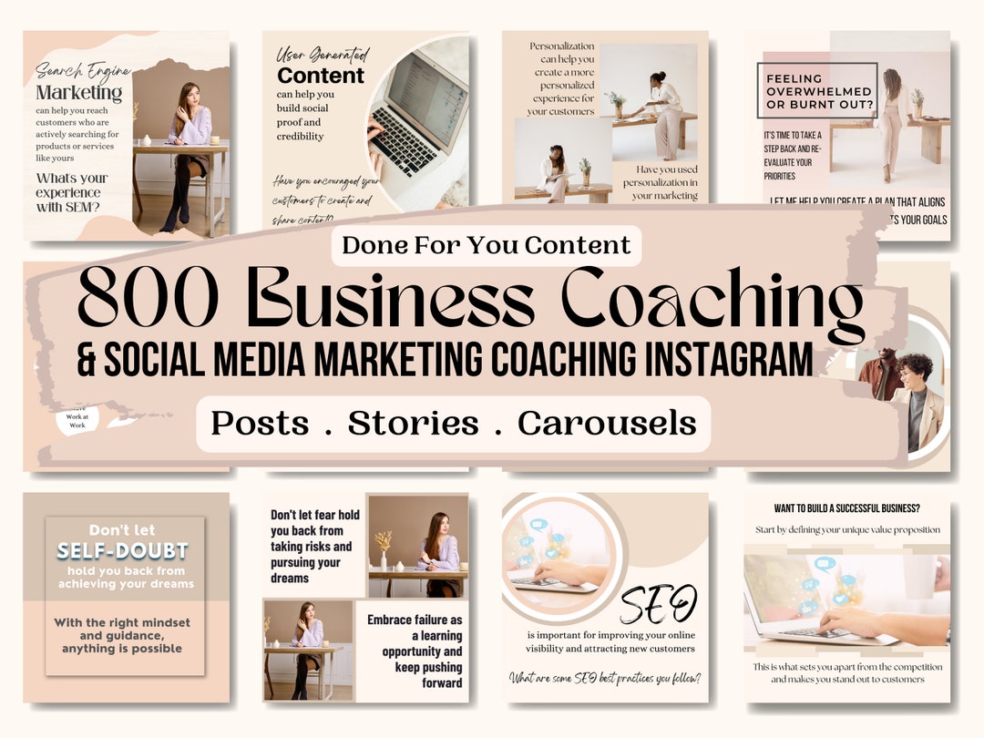 Business Coaching Templates, Social Media Coaching Instagram Templates ...