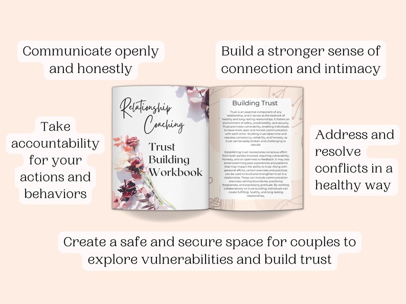 Relationship Workbook, Couples Therapy Worksheets, Trust Building ...