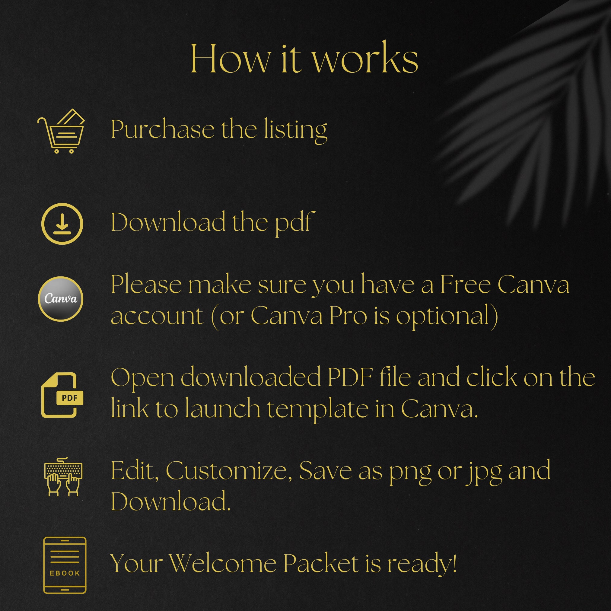 Black and Gold Client Welcome Packet for Coach, New Client Onboarding ...
