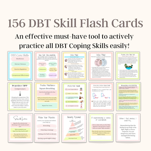 DBT Workbook, DBT Skills, Therapy Worksheets for Emotion Regulation ...