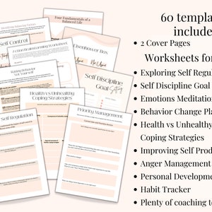 Coaching Worksheets, Self Control Workbook, Life Coaching, Workbook ...