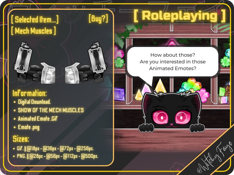 Show of the Mech Muscles! PNG Emote & Animated Emote. Also the Flipped ...