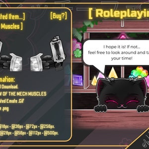 Show of the Mech Muscles! PNG Emote & Animated Emote. Also the Flipped ...