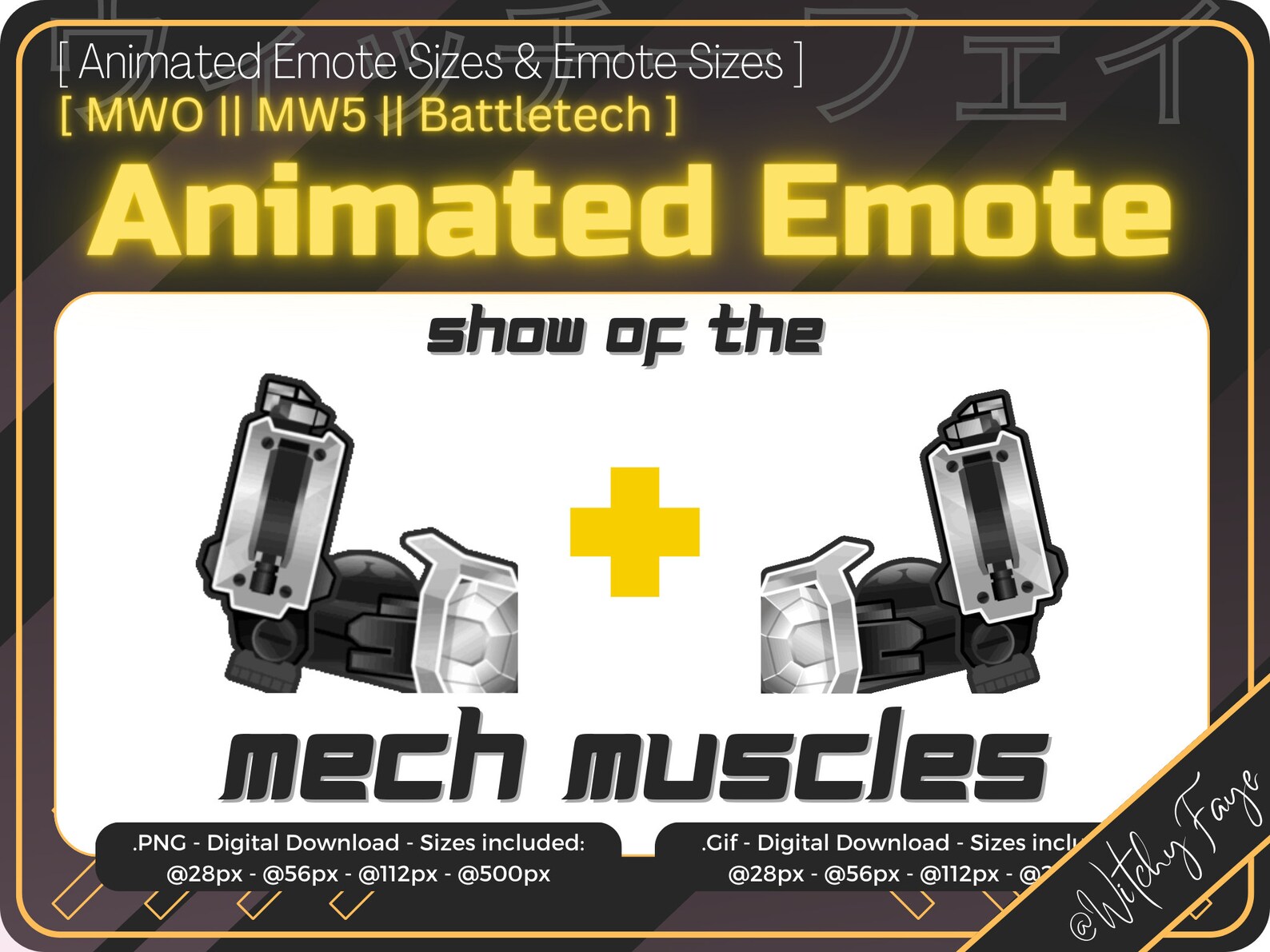 Show of the Mech Muscles! PNG Emote & Animated Emote. Also the Flipped ...