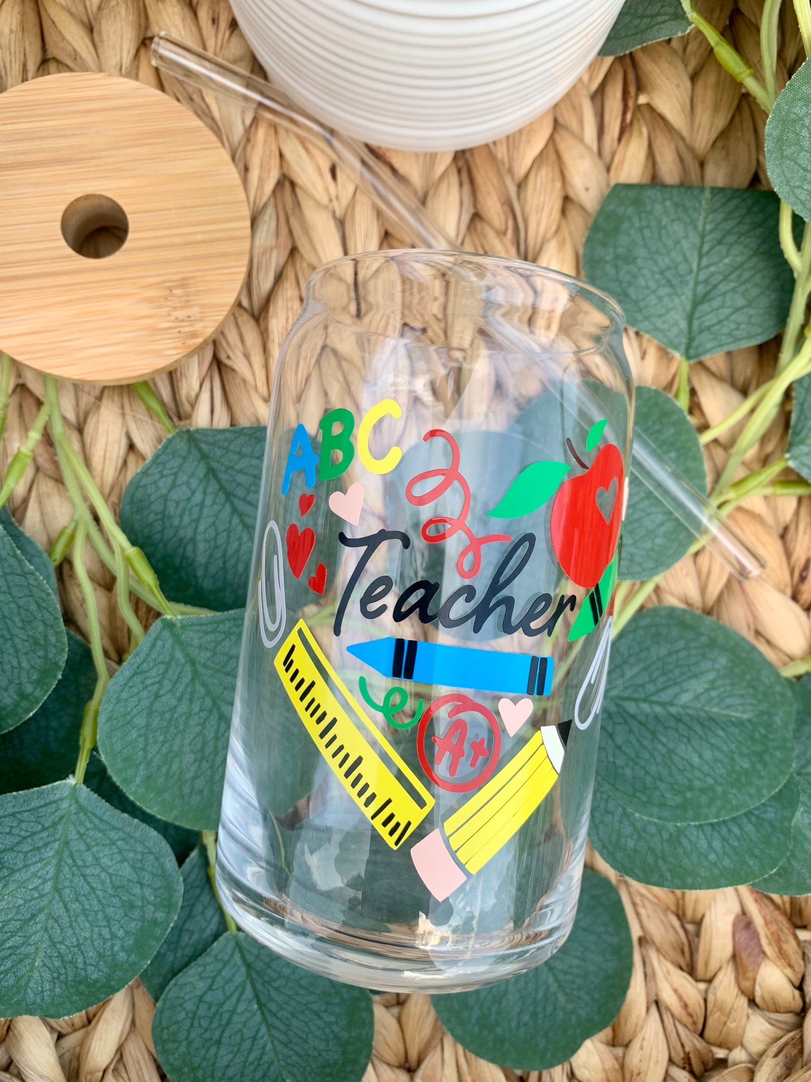 Teacher Beer Can Glass Teacher End of Year Gift Beer Glass - Etsy