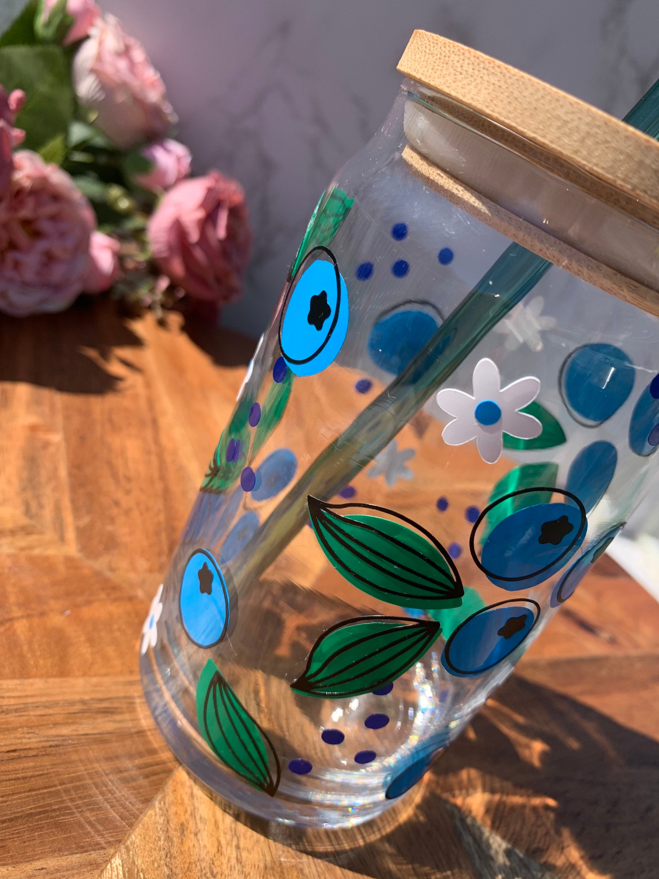 Boho Blueberry Beer Can Glass Beer Can Glass Beer Glass - Etsy