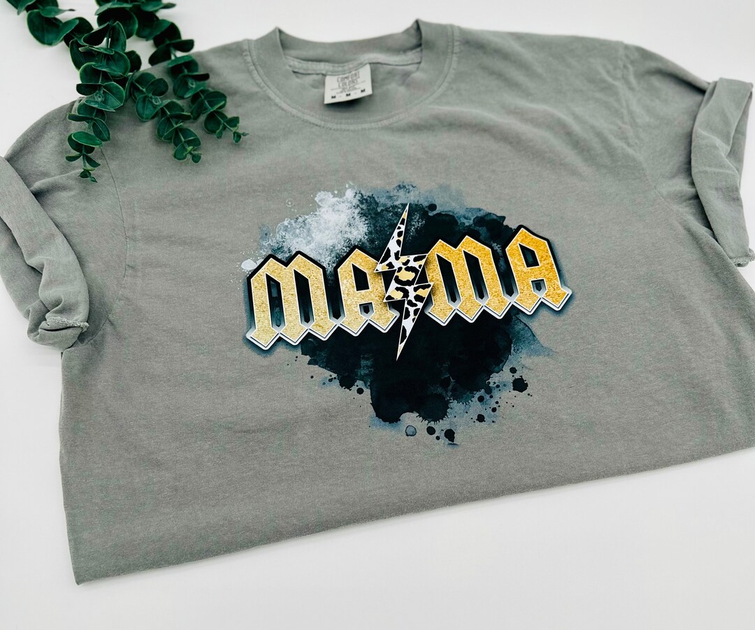 MAMA Shirt, ACDC Inspired MAMA Unisex Shirt, Leopard, Direct to Film ...
