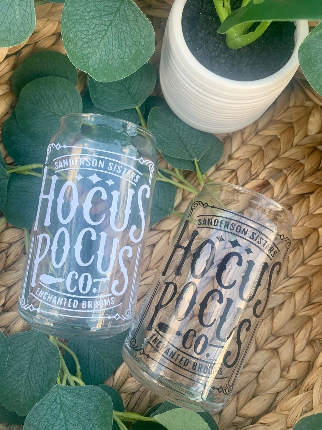 Hocus Pocus Beer Can Glass, Beer Glass, Halloween Beer Can Glass ...