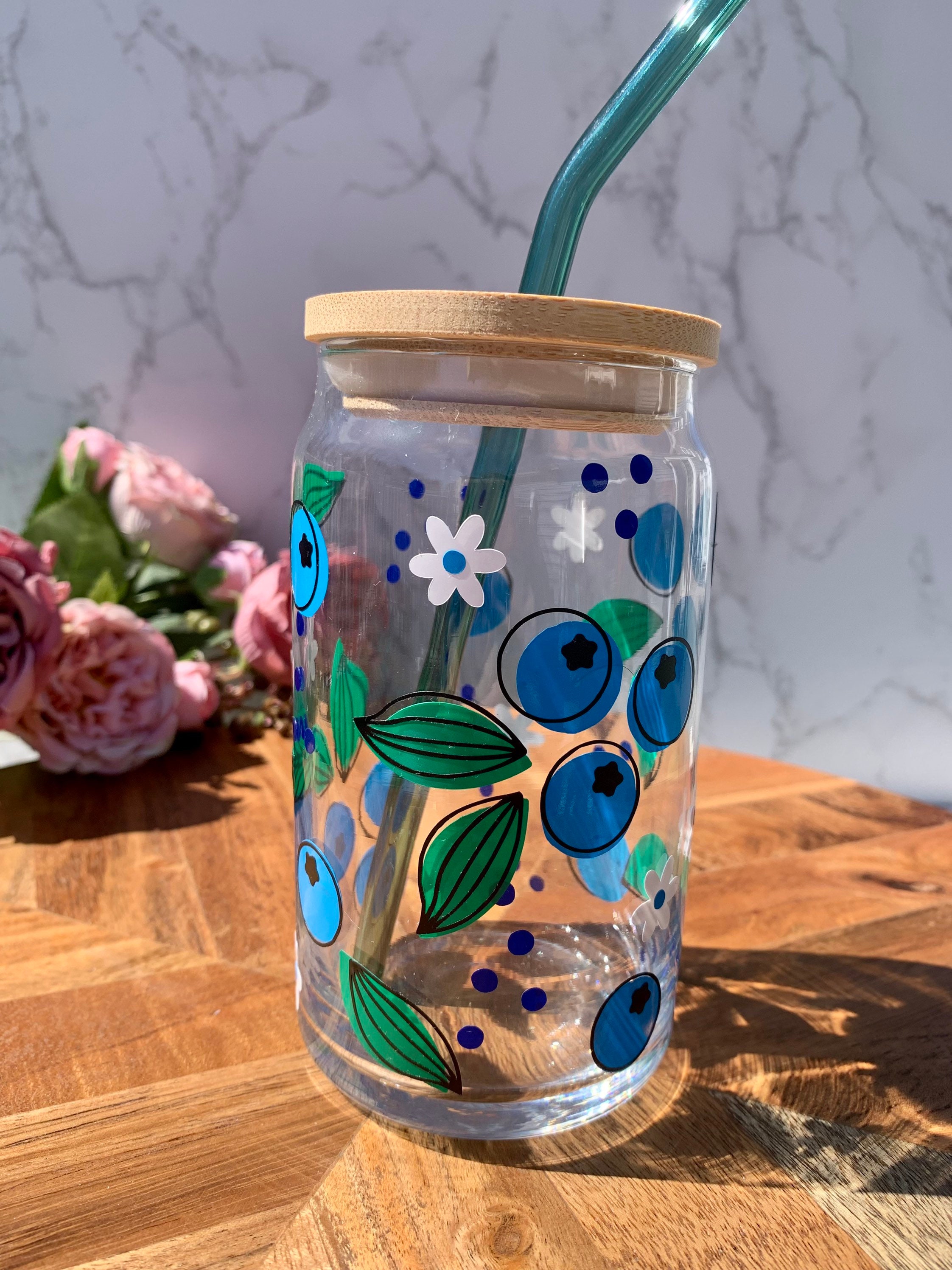 Boho Blueberry Beer Can Glass Beer Can Glass Beer Glass - Etsy