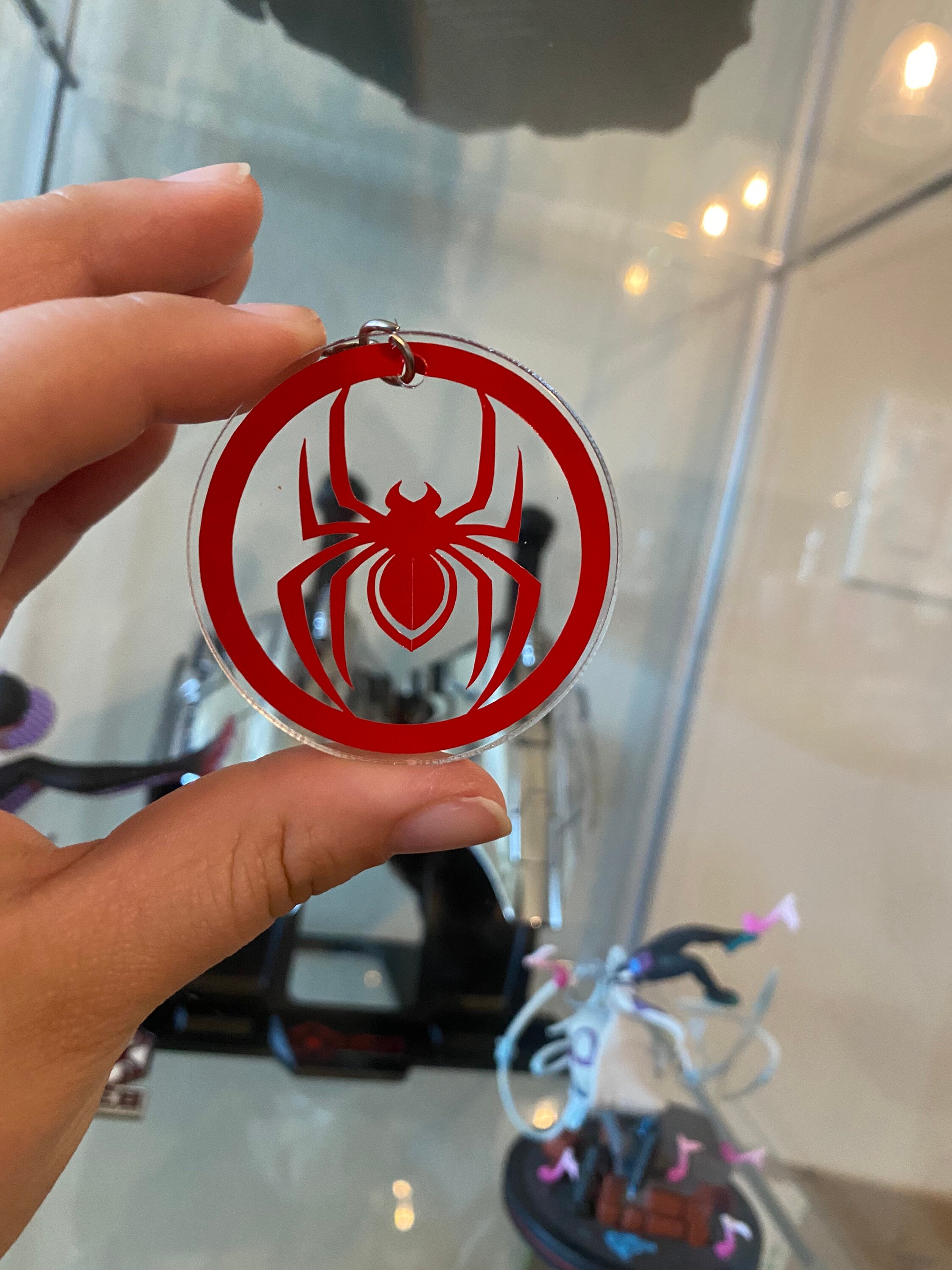 Spider-man & Spider Gwen Acrylic Keychains - Etsy Canada