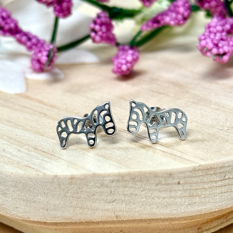 Zebra Stud Earrings - Etsy