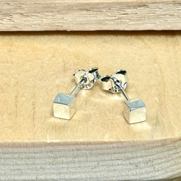 Cube Stud Earrings - Etsy