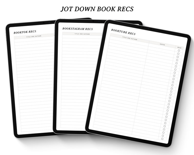 The Book Club Digital Reading Journal Book Reviews Reading - Etsy