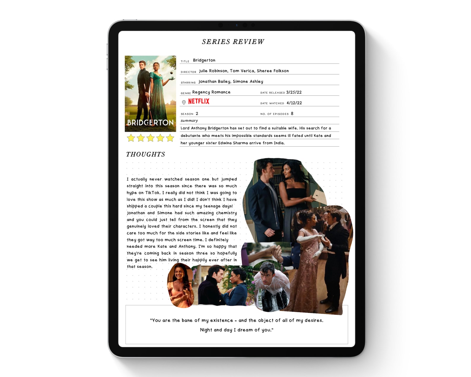 The Movie Club Digital Journal | Movie/series Reviews | Movie Log for ...