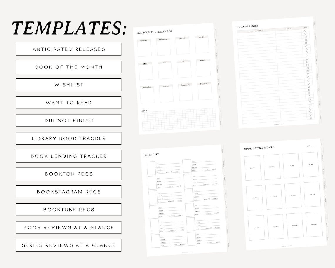 The Book Club Digital Reading Journal Book Reviews Reading - Etsy