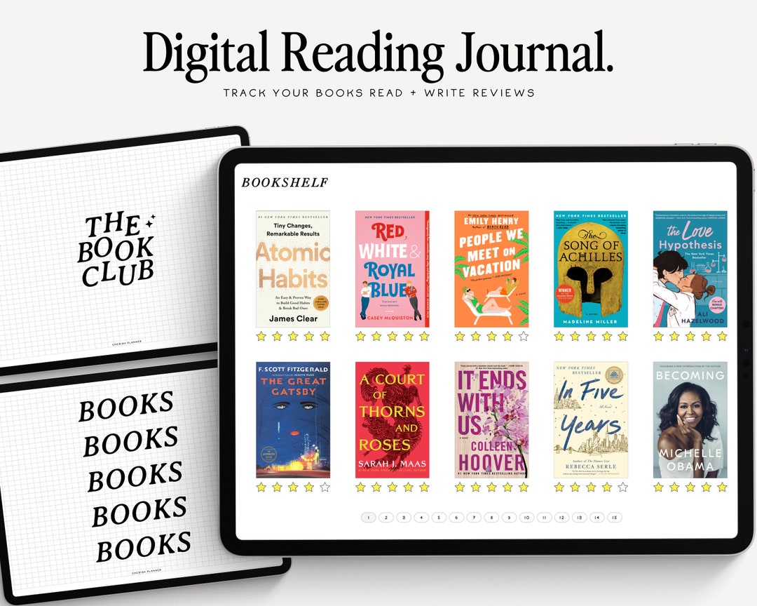 The Book Club Digital Reading Journal | Book Reviews | Reading Tracker ...
