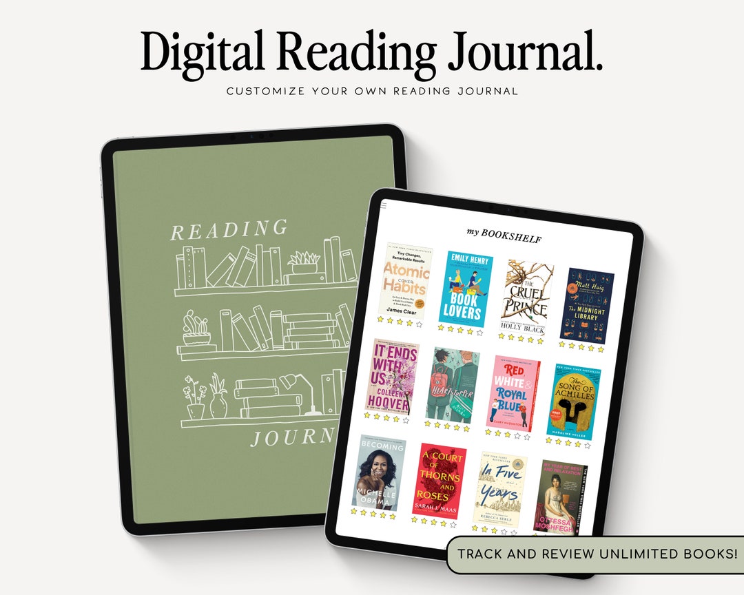 Digital Reading Journal | Book Reviews | Reading Tracker for Goodnotes ...