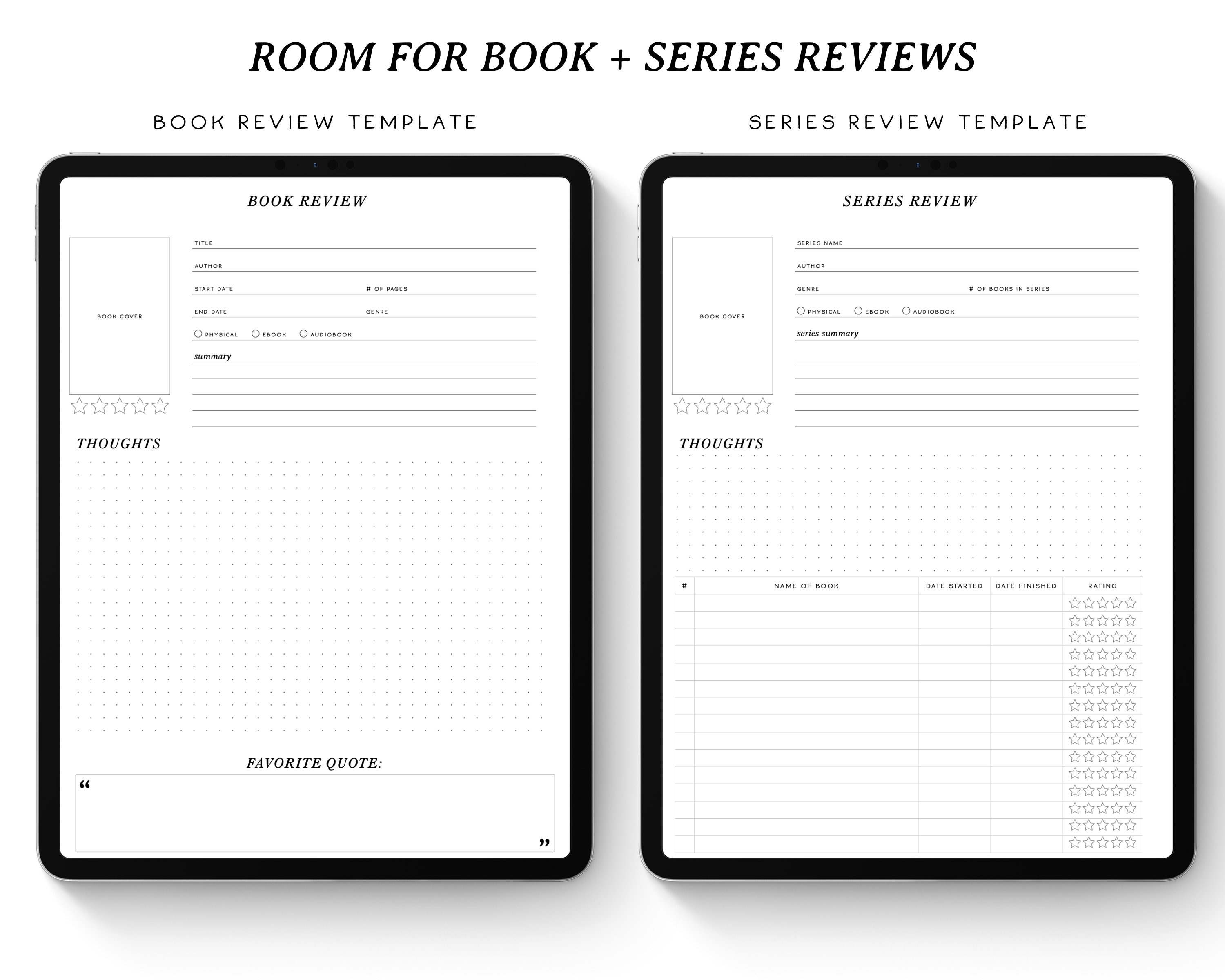 The Book Club Digital Reading Journal Book Reviews Reading - Etsy UK