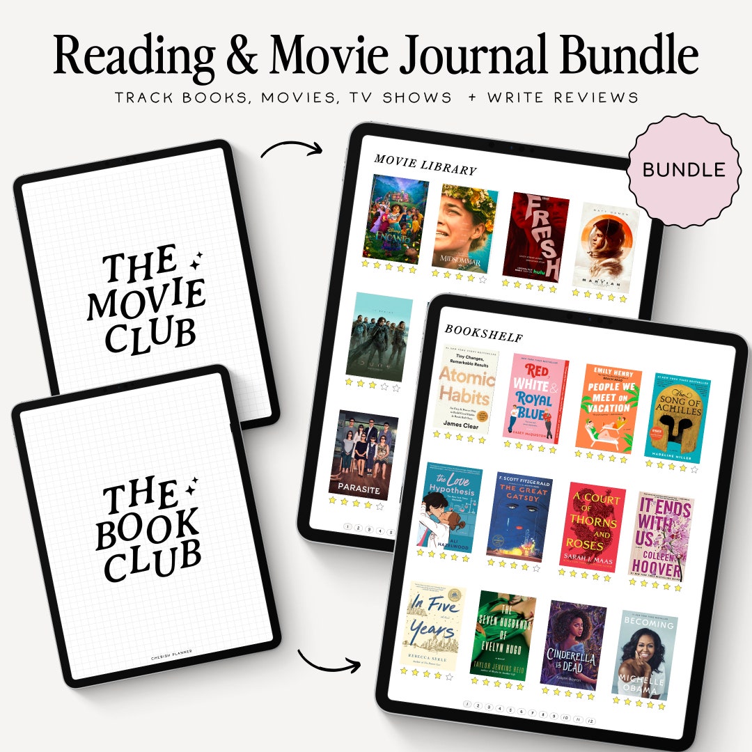 The Book Club + the Movie Club Digital Journals | Bundle | Reading ...