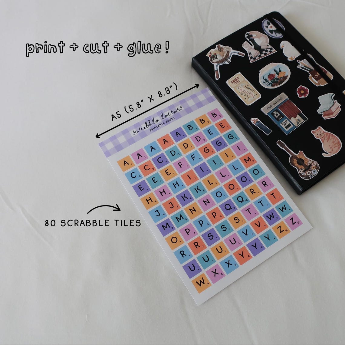 Printable Scrabble Letters | Digital Alphabet Letters for Junk ...