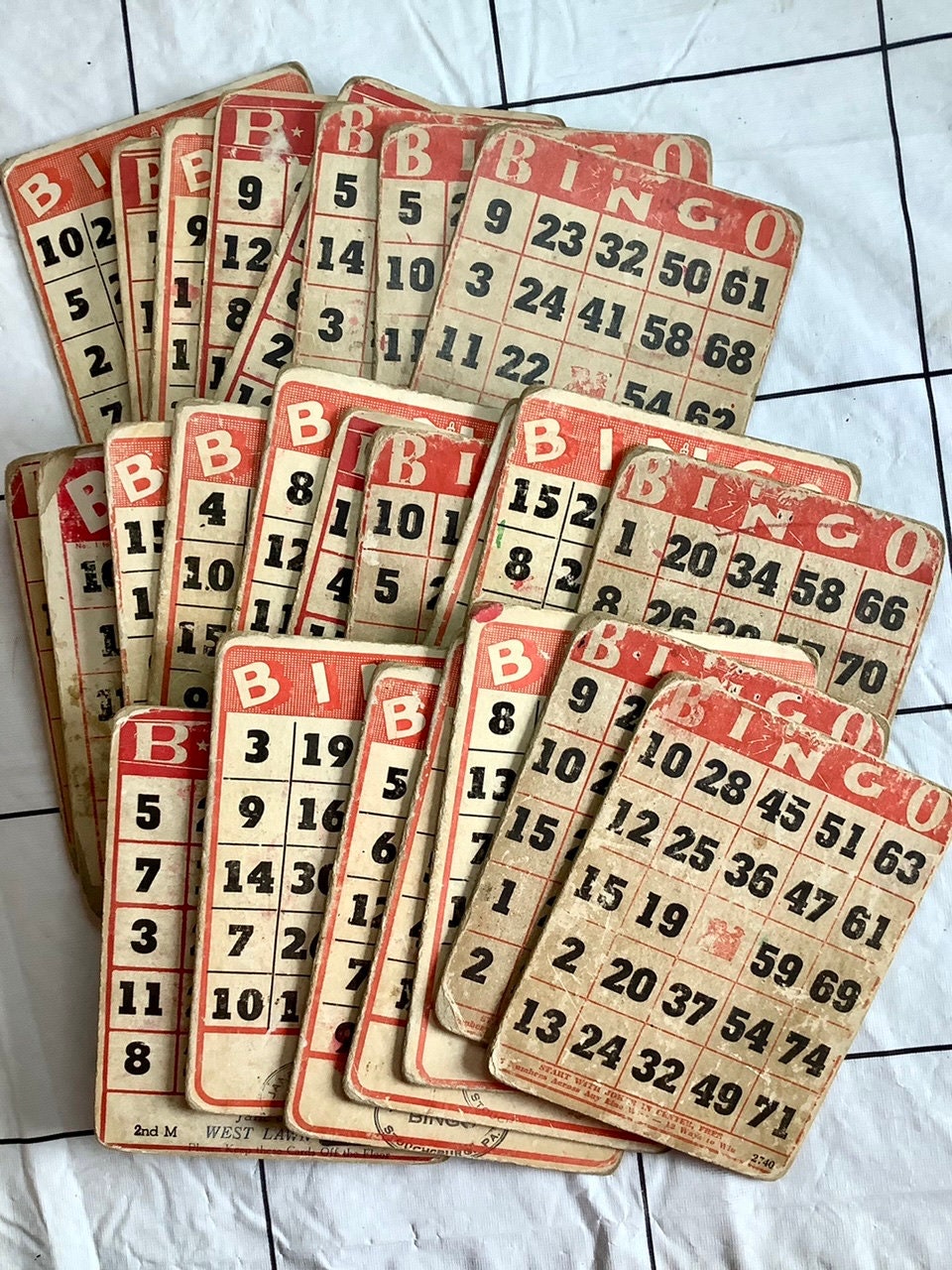 Bundle of 25 Vintage Bingo Boards - Etsy