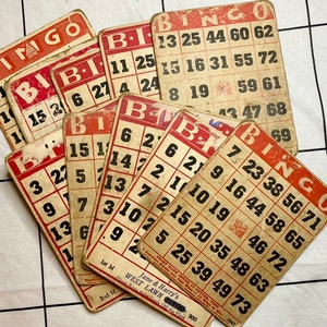 Bundle of 10 Vintage Bingo Boards - Etsy